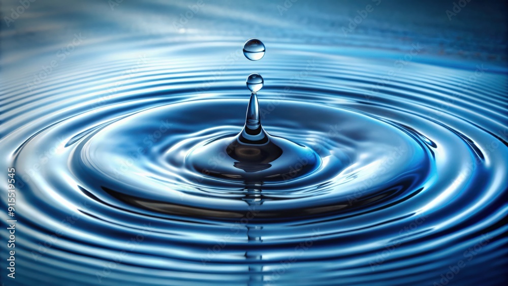 Ripple effect created by a water droplet splash , water, splash, drop ...