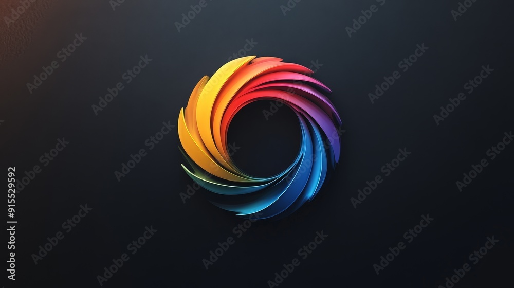 Develop a captivating color-changing logo with vibrant transitions on a ...