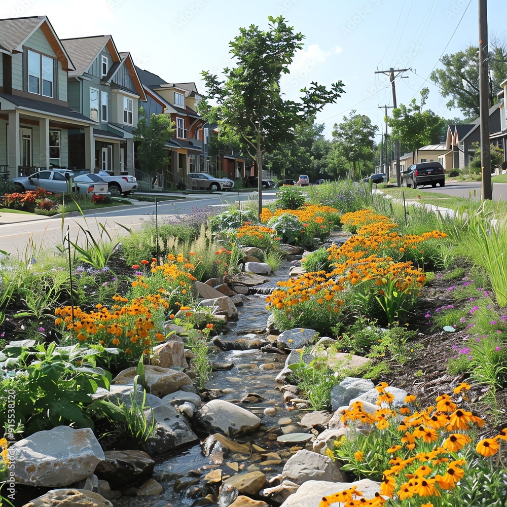 Rain gardens in urban landscapes efficiently managing stormwater and ...