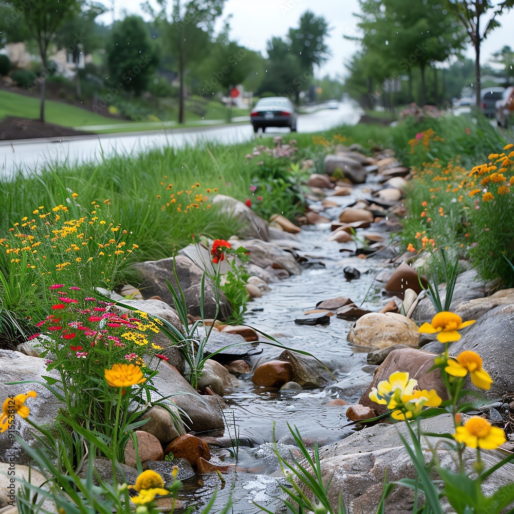 Rain gardens in urban landscapes efficiently managing stormwater and ...