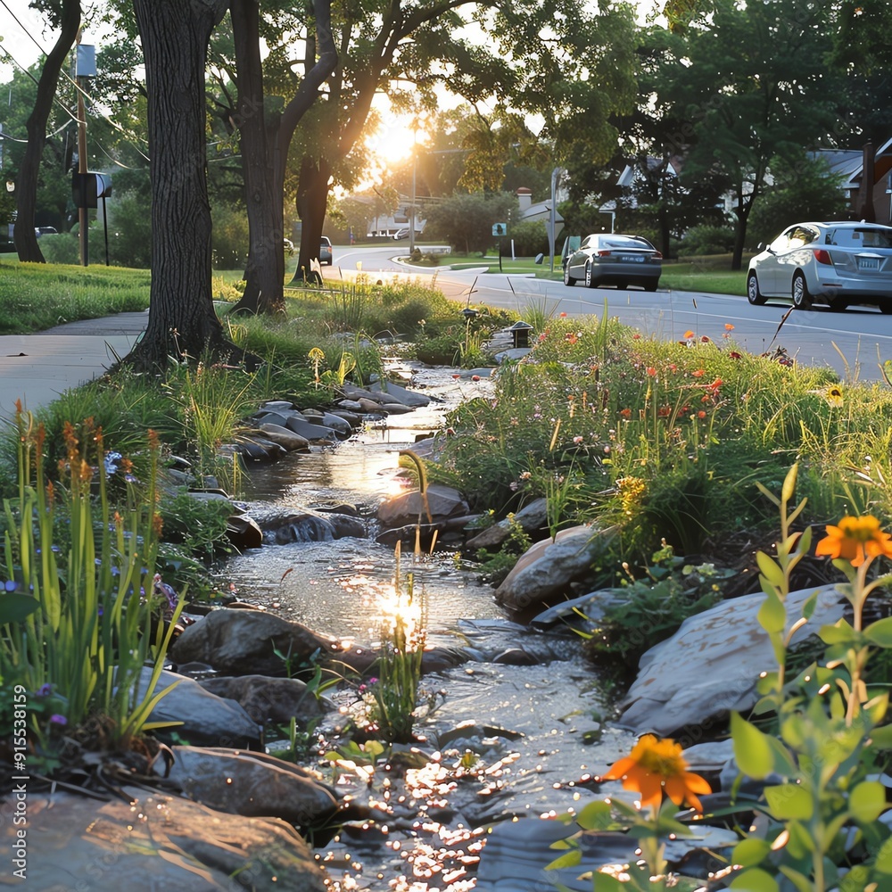 Rain gardens in urban landscapes efficiently managing stormwater and ...