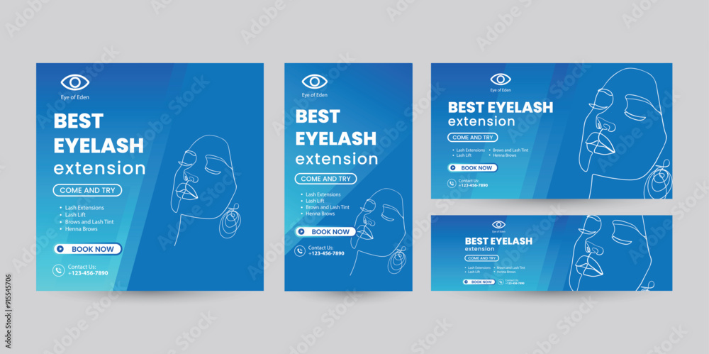 Bundle set of social media template designs with various ratio ...