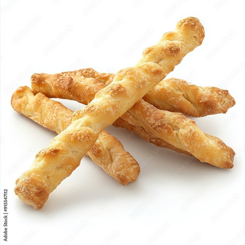 Delicious golden pastry sticks stacked together, perfect for snacks or ...
