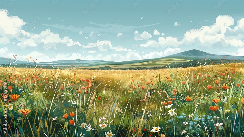 Grasslands with a variety of soil types fostering different grasses and ...