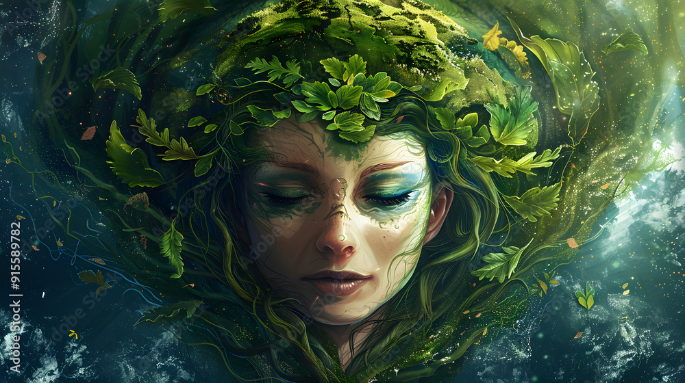 Greek god Gaia illustration, Gaia, the God is the personification of Earth. Gaia is the ...