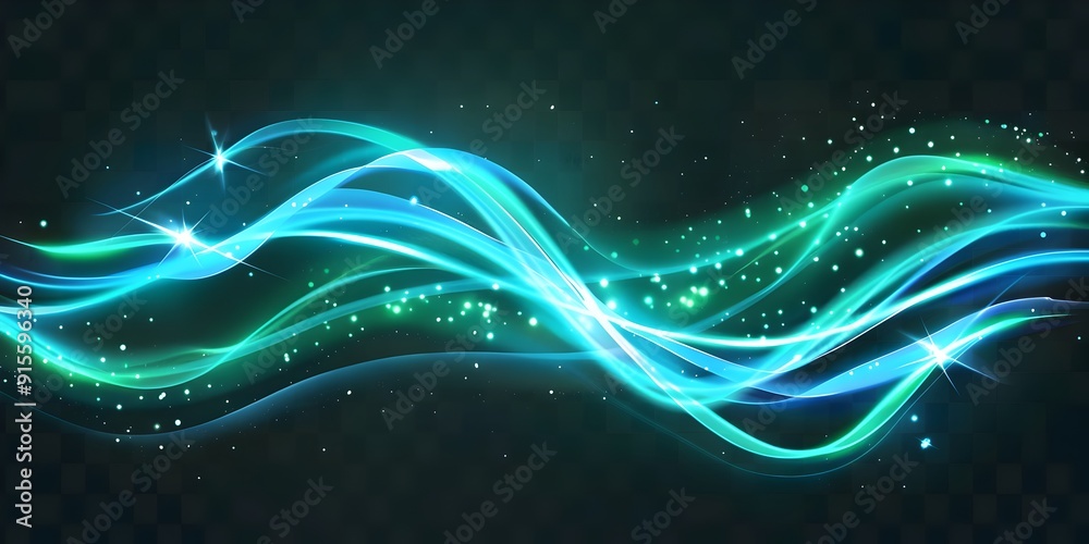 Abstract glowing light effect vector line effect isolated on ...