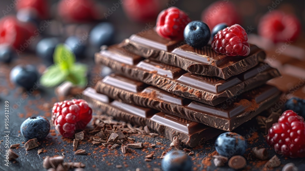 Chocolate Dessert Elements: Illustrate the components of a chocolate ...