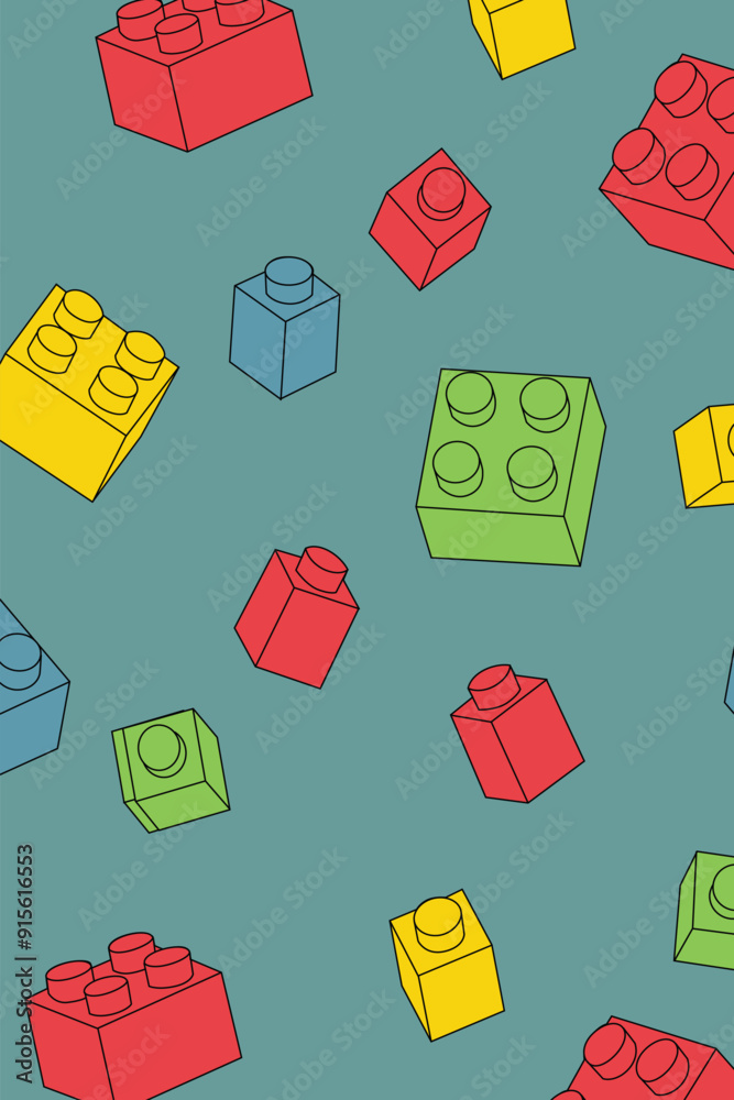 Playing with a bunch of legos on a blue background is the ultimate ...