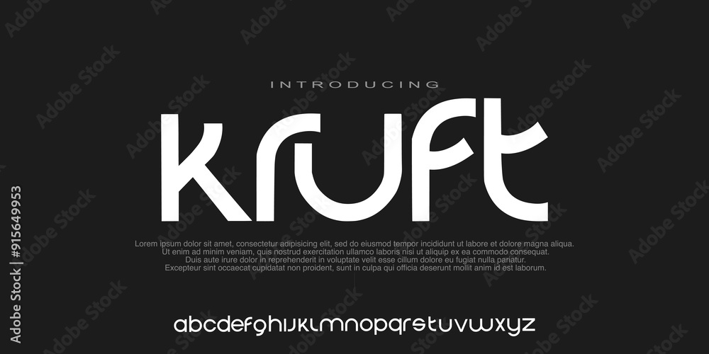 Modern minimal abstract alphabet fonts. Custom alphabet typeface ...
