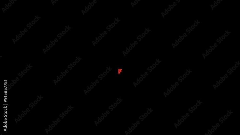 all capital word or alphabets in neon animation vedio, neon red, pink ...