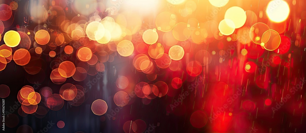 blurred out of focus bright light lens flare reflective spots dark ...