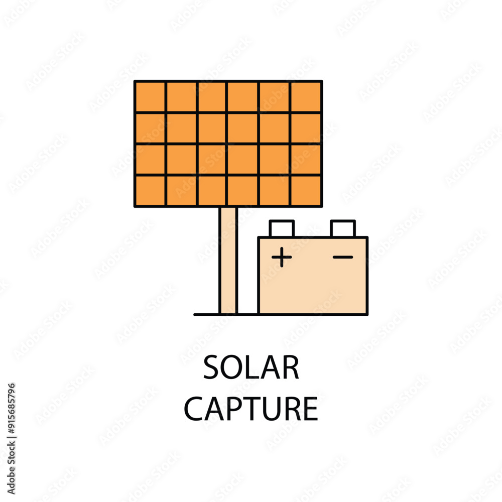 Solar Capture with Quantum Computing: Quantum Solar Energy Icon with ...