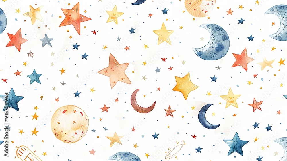 Astrology-themed digital papers and backgrounds,Clipart, watercolor ...