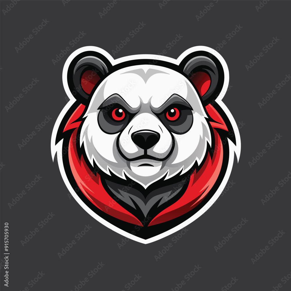 Aggressive Panda Mascot Logo Design with Modern illustration Concept ...