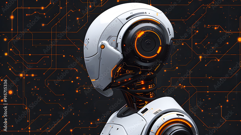 3D artificial intelligence. Digital brain neural network, AI servers ...