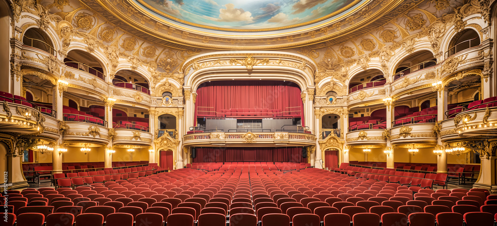Grand Opera House & Historical Architecture. Inside a Magnificent Opera ...