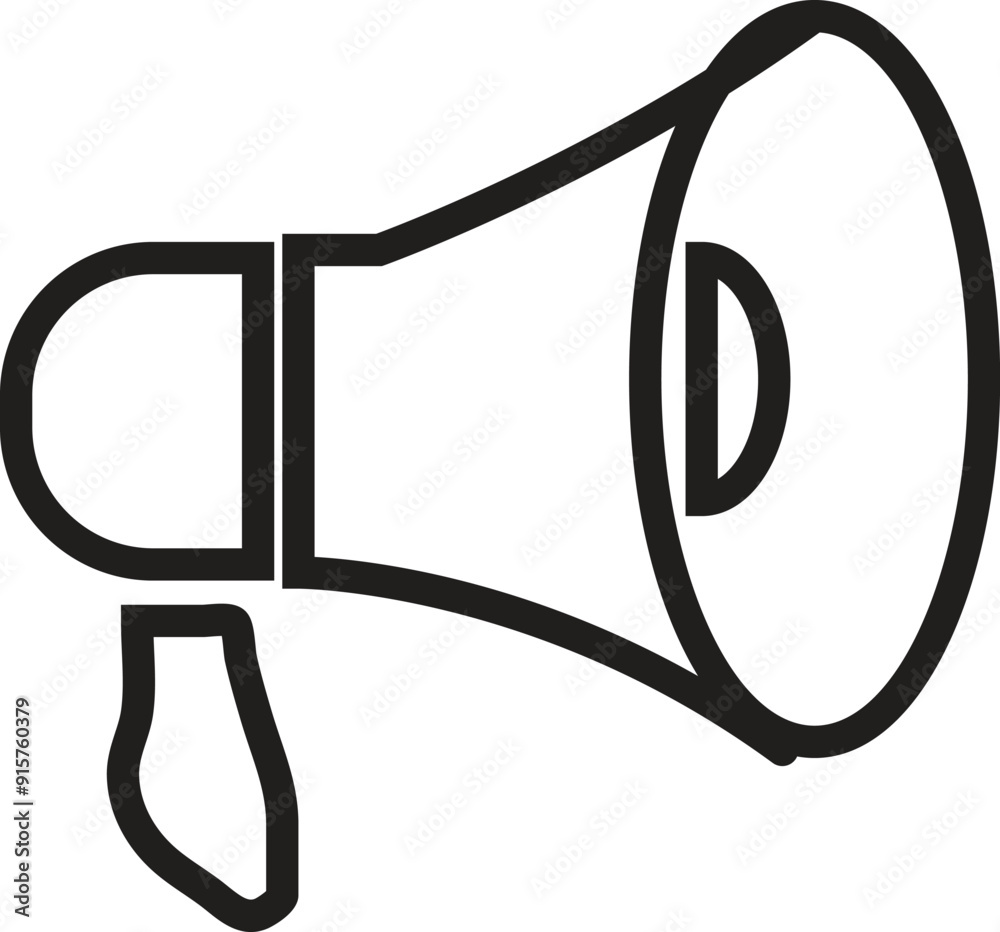 Customer service and Contact information megaphone thin line Icon ...