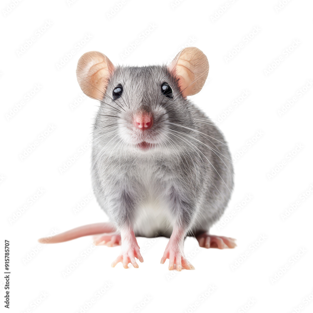 Isolated Rat on White Background, a clear depiction of a rat showcasing ...