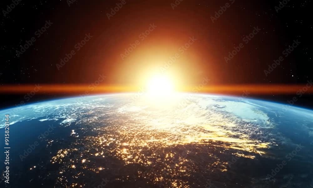 earth and sun, realistic earth animation, 4K earth animation, time ...