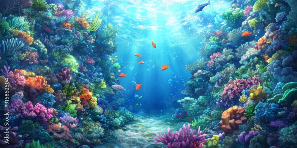 Coral Carnival: An Anime-Inspired Underwater Celebration with Coral ...