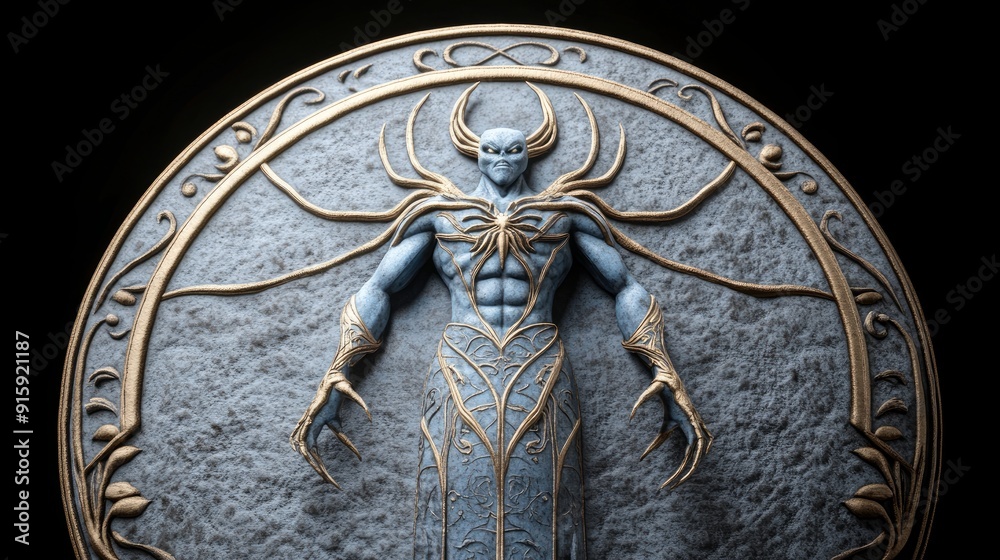 Symbolic portrayal of Anansi, the African trickster spider god ...