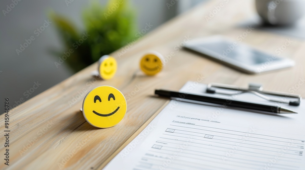 Smiling Faces Survey - Positive Questionnaire Form for Cheerful Data ...