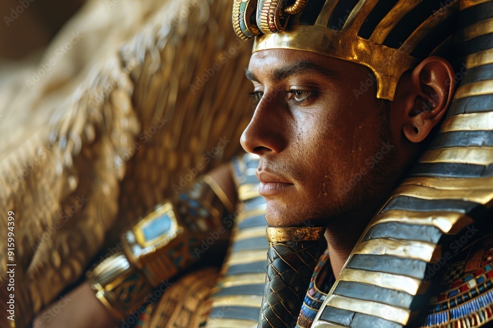 Regal legacy: egyptian pharaoh portrait, majestic essence of ancient ...