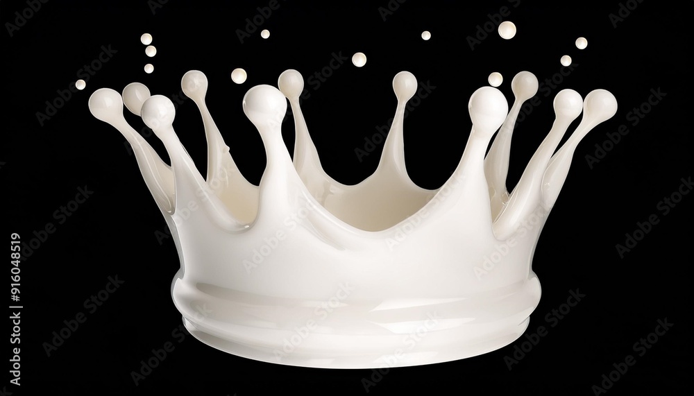 milk crown realistic natural dairy products easy to customize it to fit ...