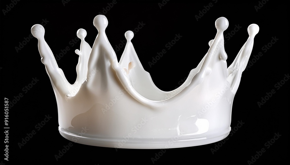 milk crown realistic natural dairy products easy to customize it to fit ...