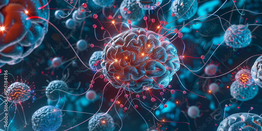 Neural Connectivity: Detailed Visualization of Brain Cells and Synapses ...