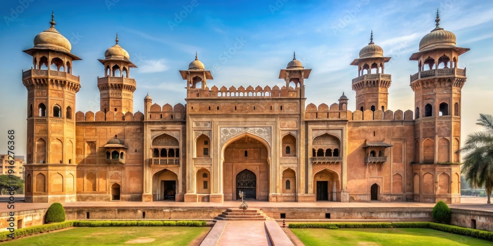 Ancient castle with intricate architecture in Lahore, Pakistan , Lahore, Pakistan, old, castle ...
