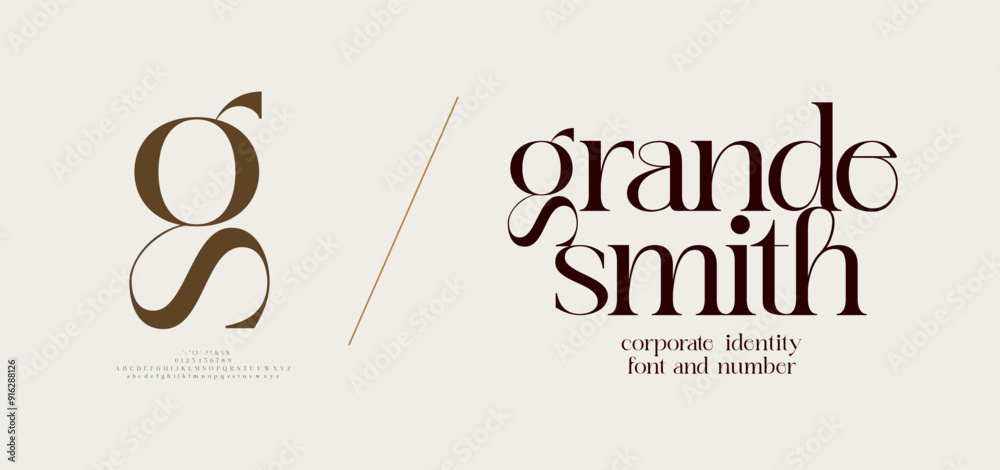 GS logo font and number. ci corporate identity modern luxury ...