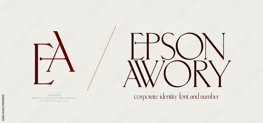 EA logo font and number. ci corporate identity modern luxury ...