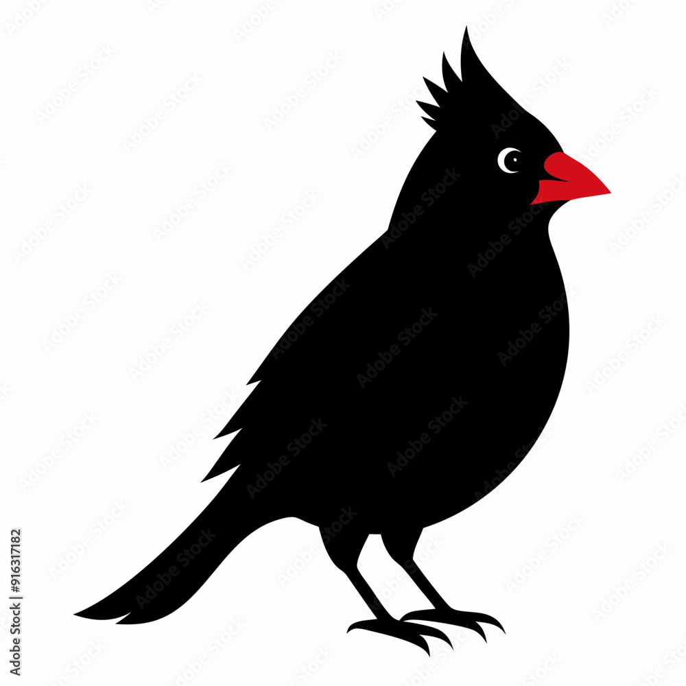 Cardinal head isolated on white background, Cardinal vector ...