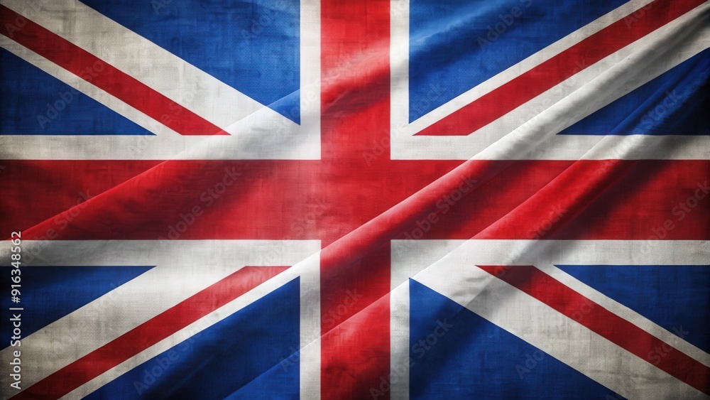 Union Jack flag of United Kingdom, British flag, national symbol, red ...