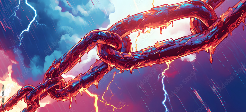 A banner design of hands engaged in revolutionary actions , breaking ...