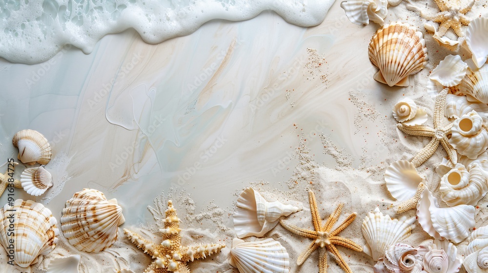 Seashell and sandy texture beach wedding invitation. perfect for ...