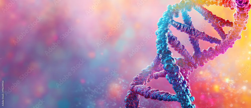 Asymmetrical background with intertwining double helix structures of ...