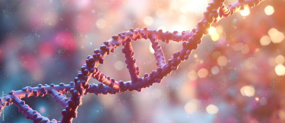 Asymmetrical background with intertwining double helix structures of ...