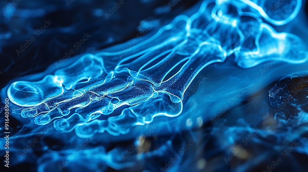 Pediatric foot X-ray showing clear alignment for diagnosing flat feet ...