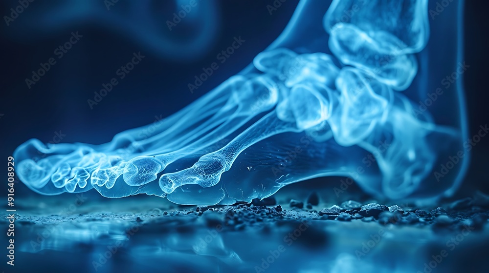 Pediatric foot X-ray showing clear alignment for diagnosing flat feet ...