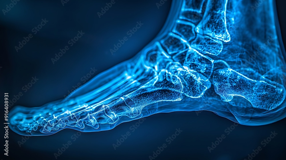 Pediatric foot X-ray showing clear alignment for diagnosing flat feet ...