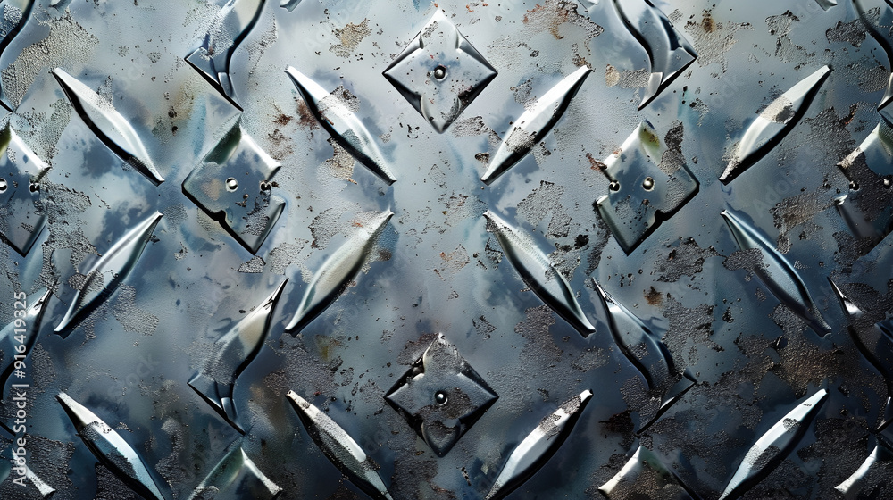 ภาพประกอบสต็อก Black metal texture steel background, Perforated sheet ...