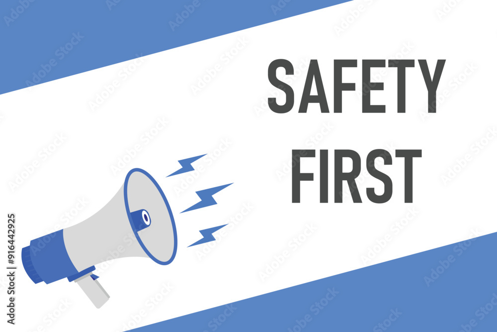 safety first button, banner, label, template for website. safety first ...