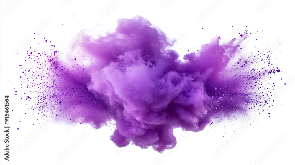 Purple Smoke Explosion. A dynamic image capturing a sudden burst of ...