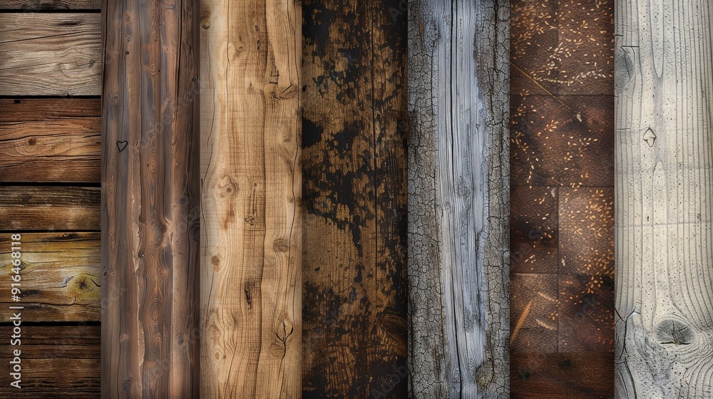 Create a set of digital papers with a wood grain texture. Describe how ...