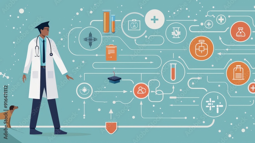 Create an infographic outlining the educational path to becoming a ...