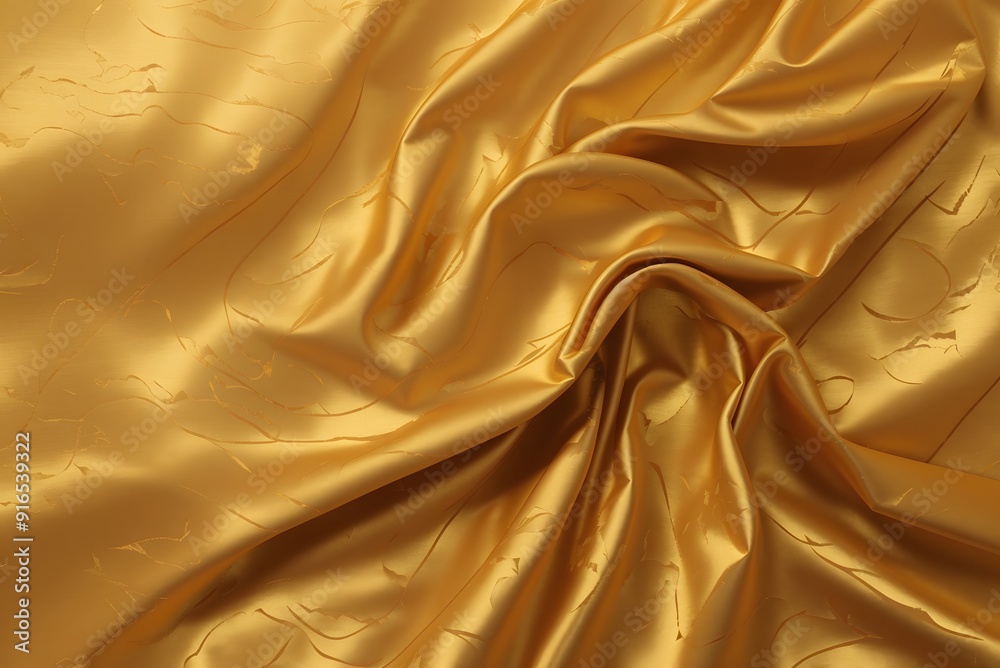 Smooth elegant white silk or satin luxury Golden cloth texture can use ...