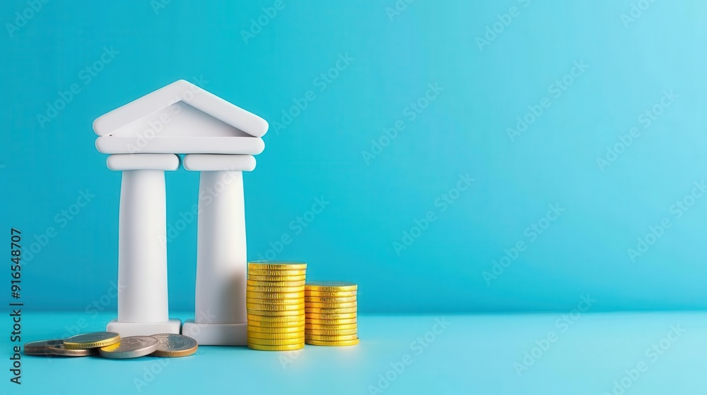 Wealth exchange illustration in flat design, top view, economic theme ...