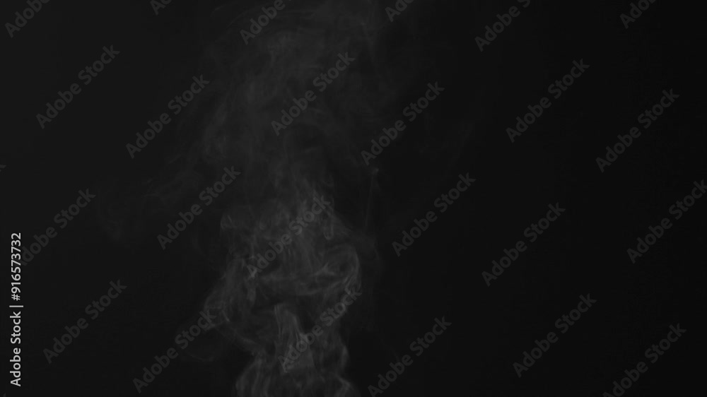 Steam, smoke isolated on black background. Smoke steam spray, abstract ...